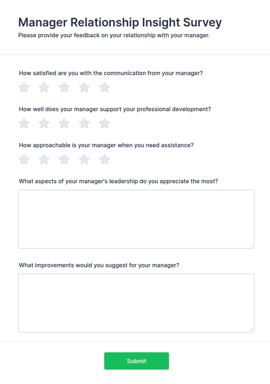 Manager Relationship Insight Survey Form Template | Jotform