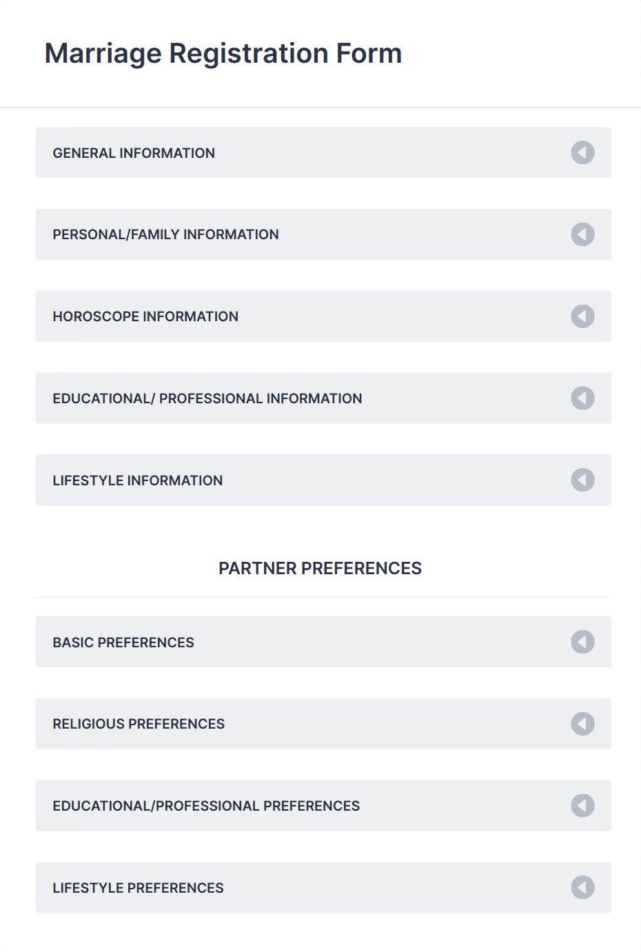 Marriage Registration Form Template | Jotform