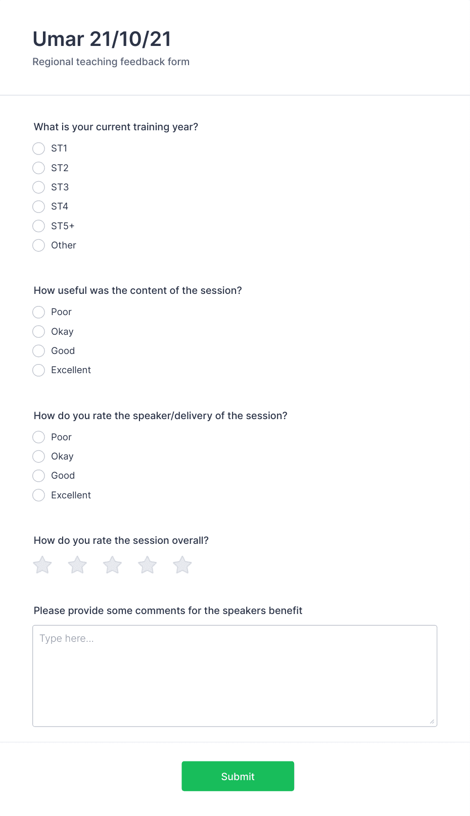 Medical Teaching Feedback Form Template Jotform medical-teaching-feedback-form-template-jotform