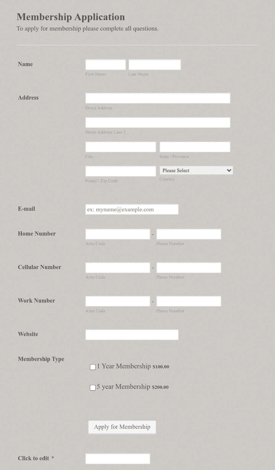 Membership Application Form Template | Jotform