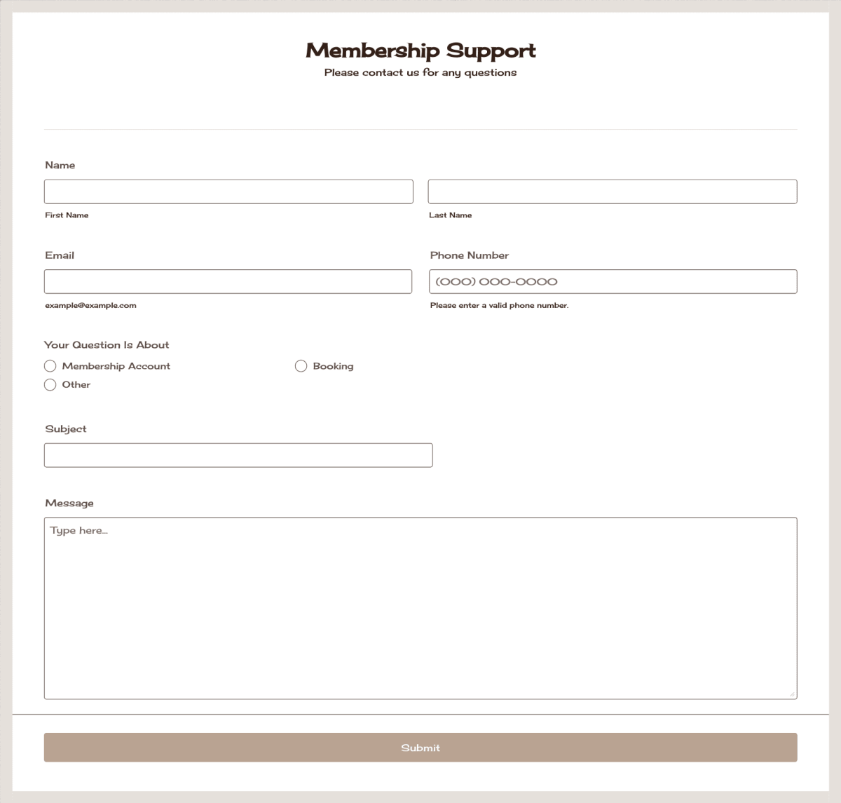 Membership Support Form Template | Jotform