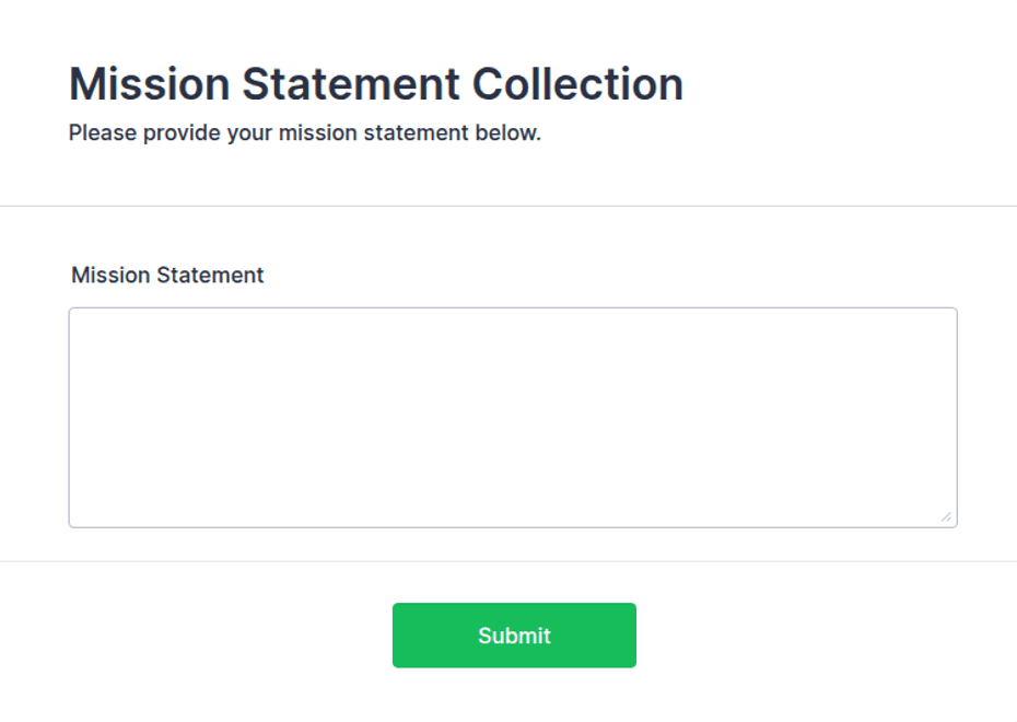 Mission Statement Collection Form Template | Jotform