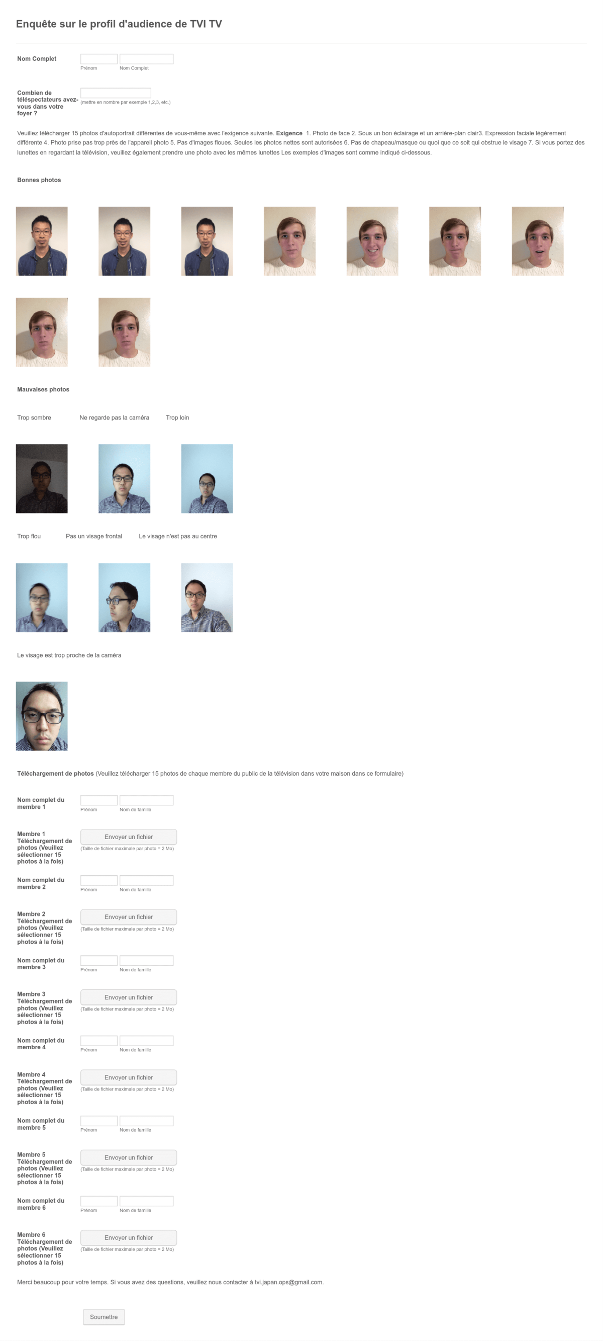 Modèle de téléchargement de photos Modèle du formulaire | Jotform