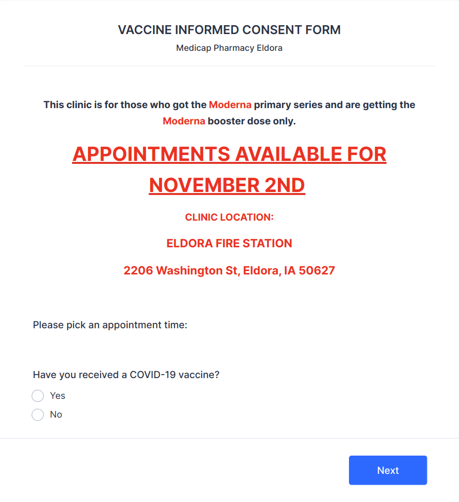Moderna Booster Form Template | Jotform