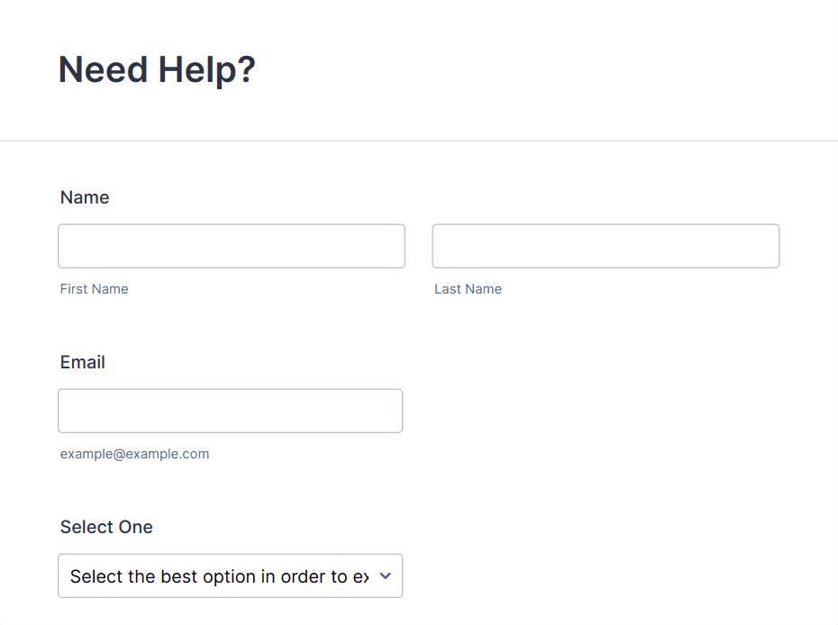 Need Help? Form Template | Jotform