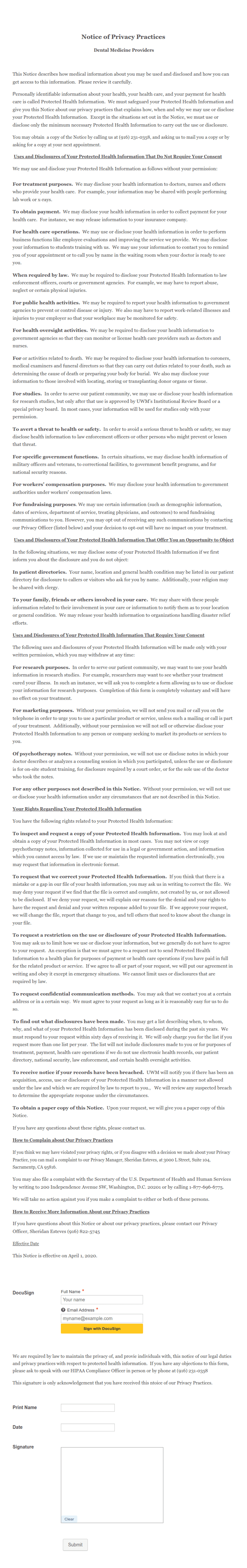 Notice of Privacy Practices Form Template | Jotform