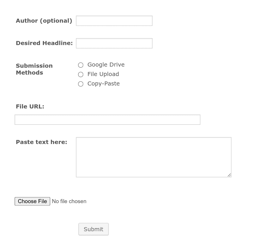 Article forwarding Form Template | Jotform