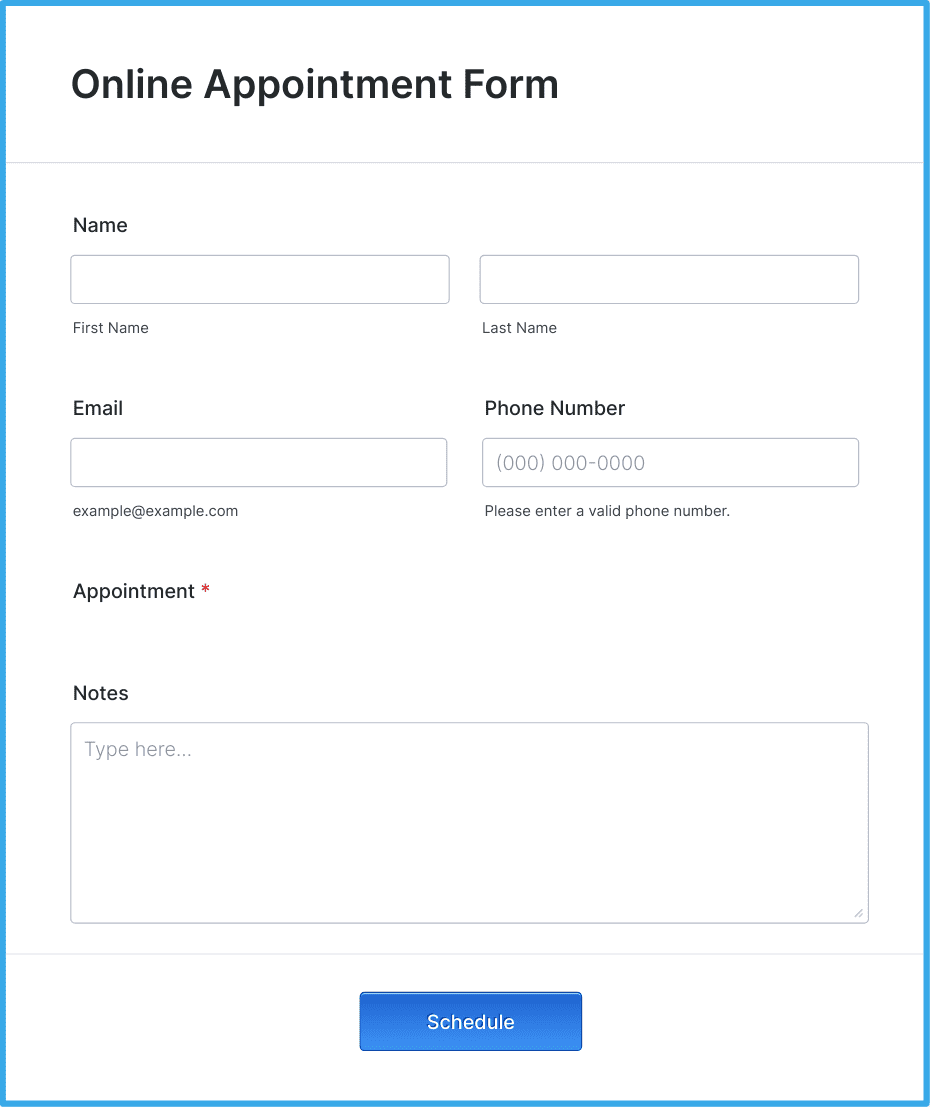 Online Appointment Form Template | Jotform