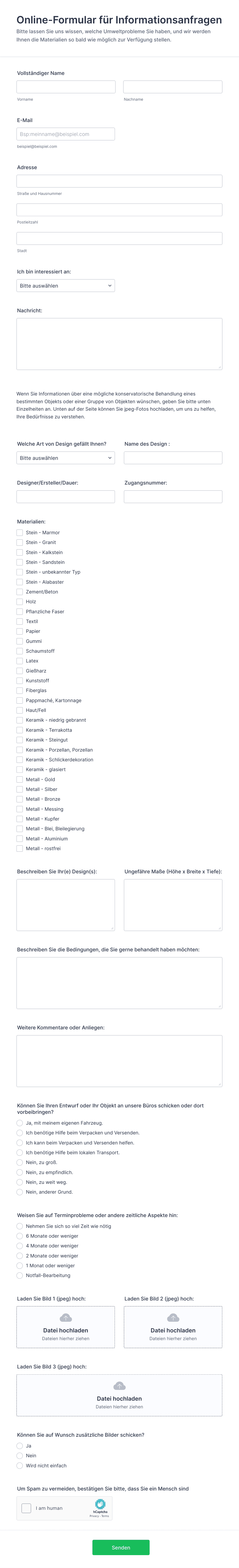 Online-Formular für Informationsanfragen Formularvorlage | Jotform