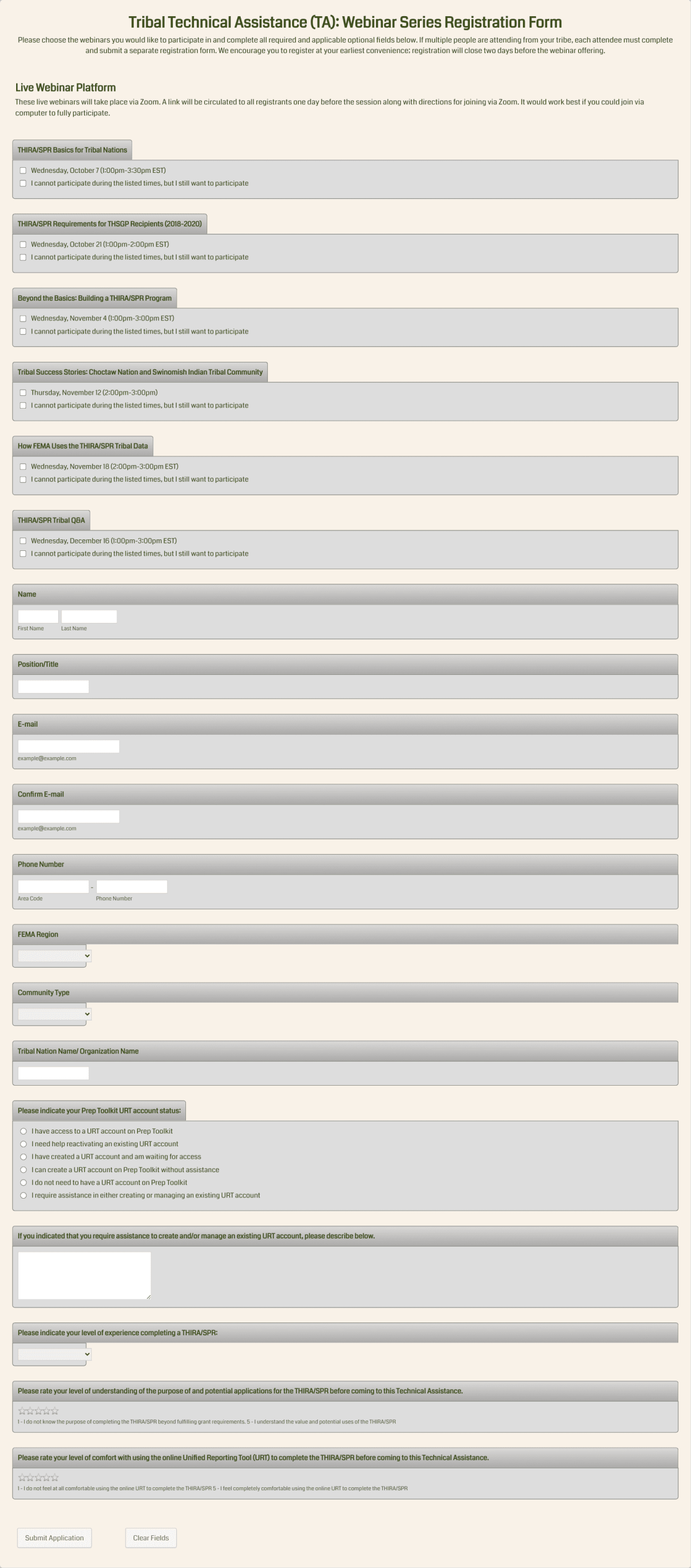 Online Registration Technical Assistance Form Template | Jotform