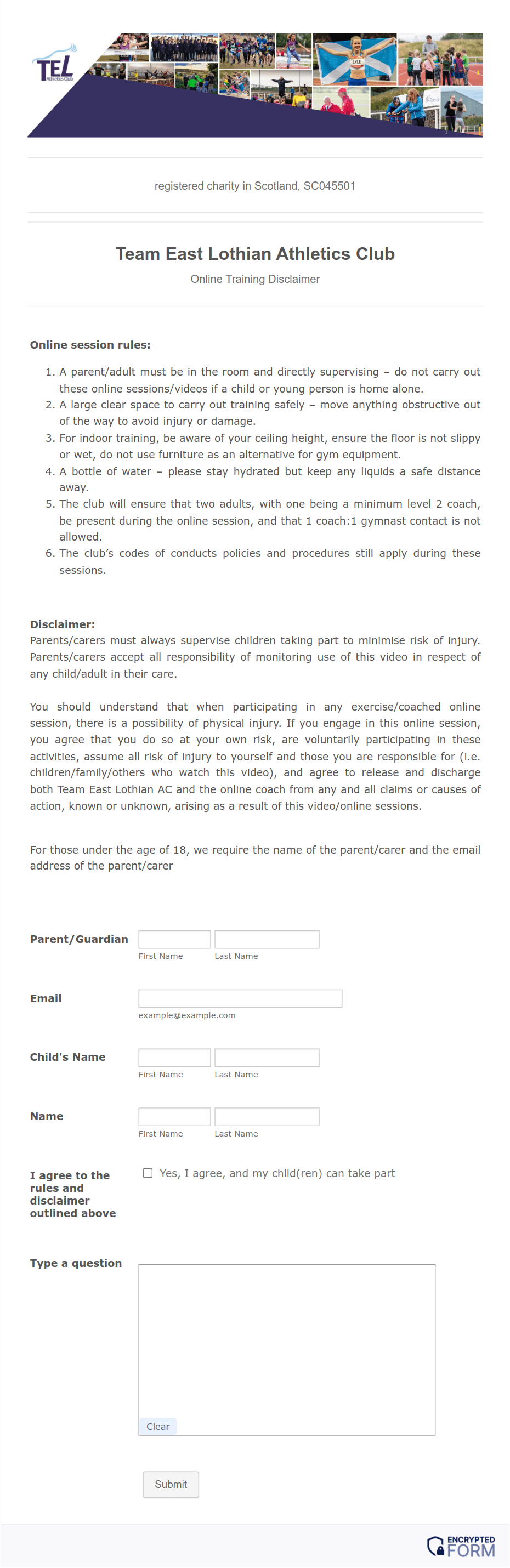 Online Training Disclaimer Form Template | Jotform