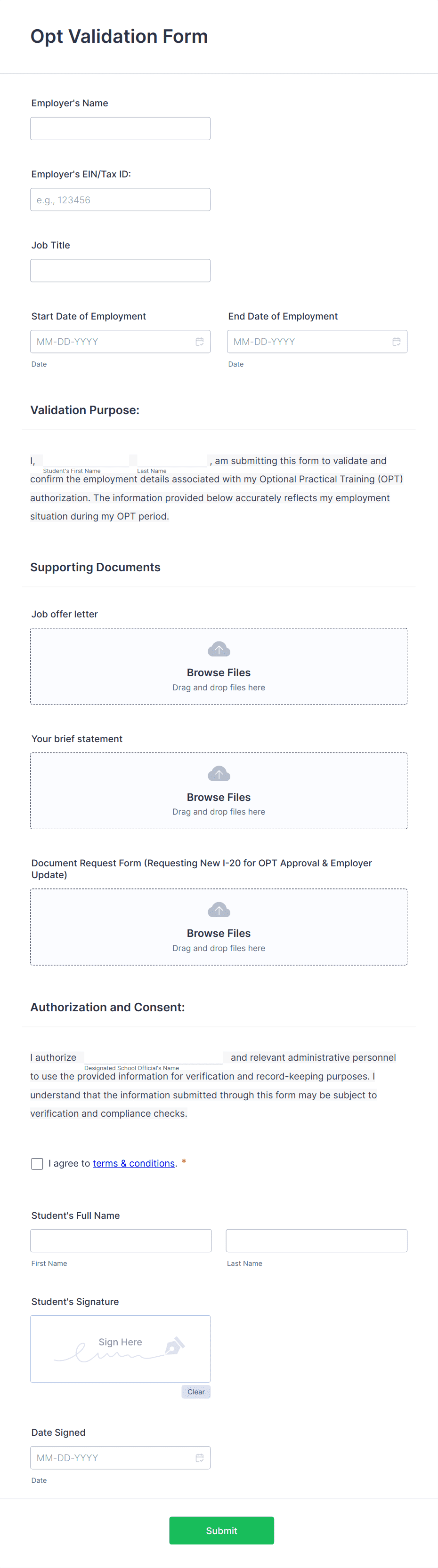 Opt Validation Form Template | Jotform