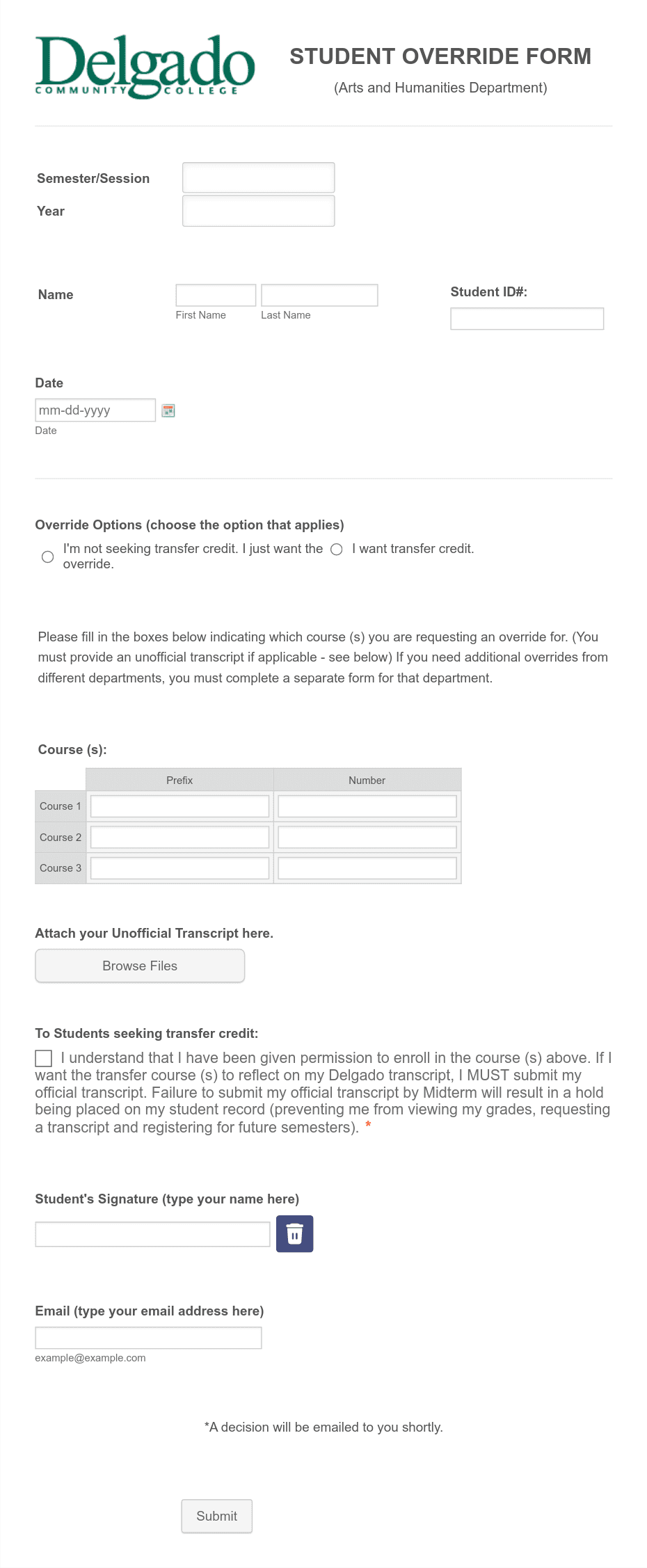 Override Form Template | Jotform