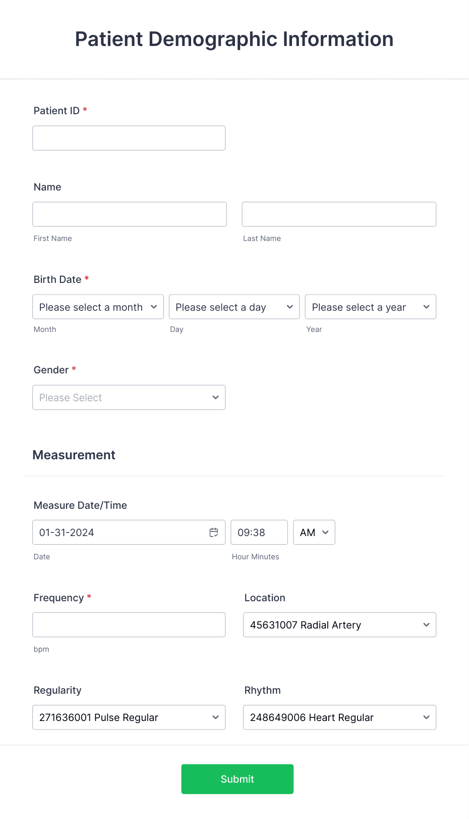 Patient Demographic Information Form Template | Jotform