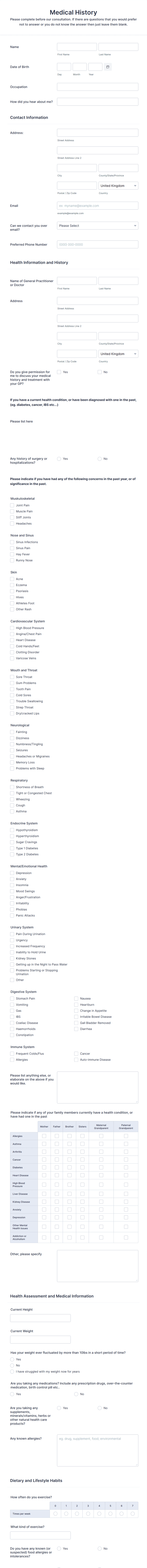 Patient Intake Form Template | Jotform