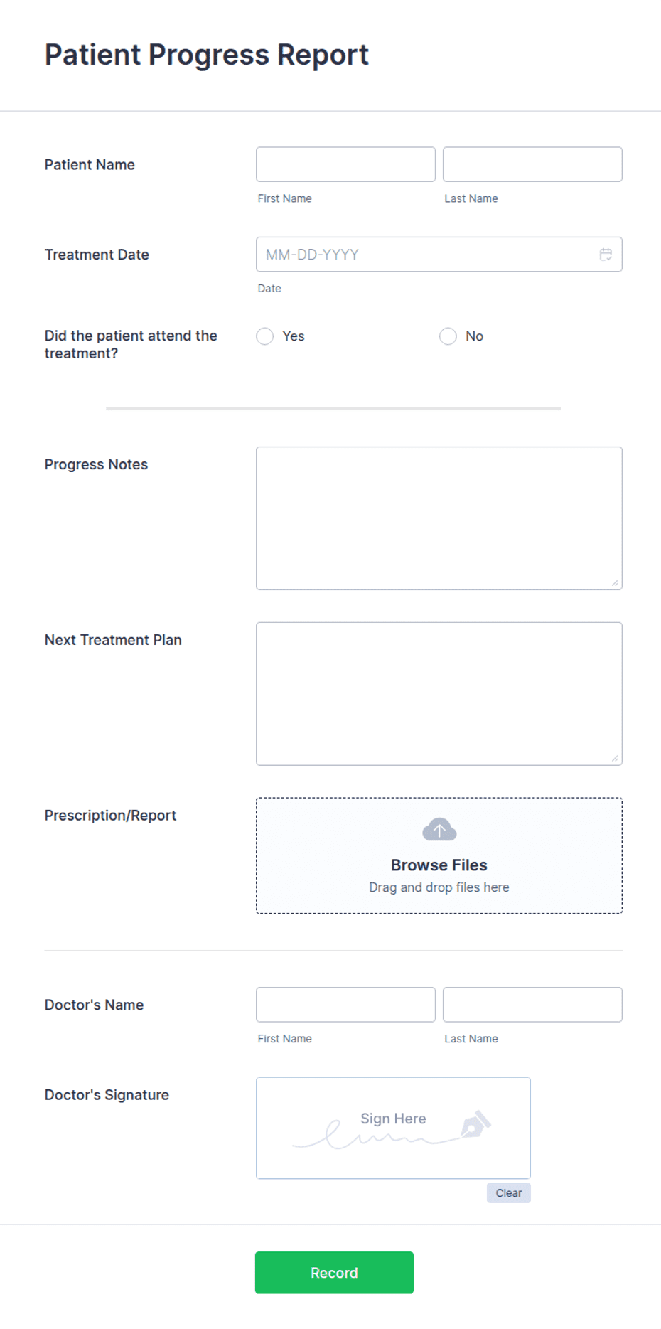 Patient Progress Notes Form Template | Jotform