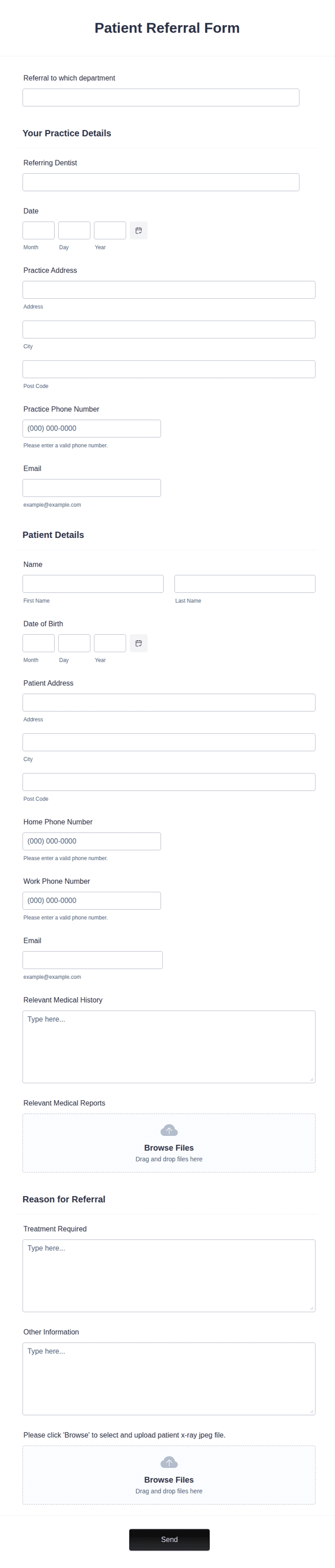 Patient Referral Form Template | Jotform