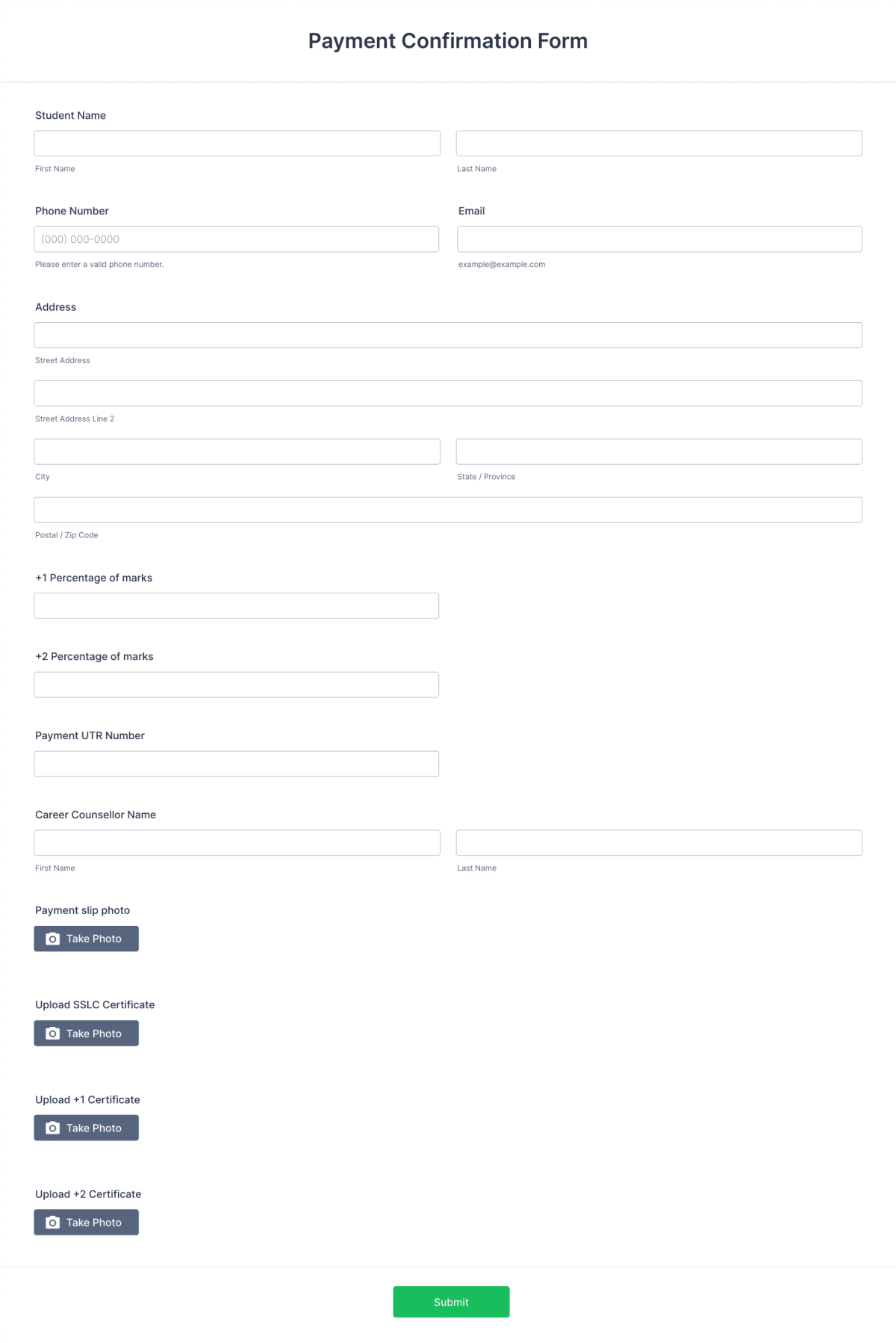 Payment Confirmation Form Template | Jotform