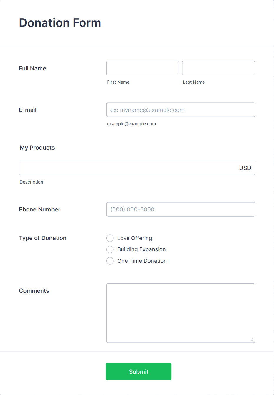 Paymentwall Online Donation Form Template | Jotform