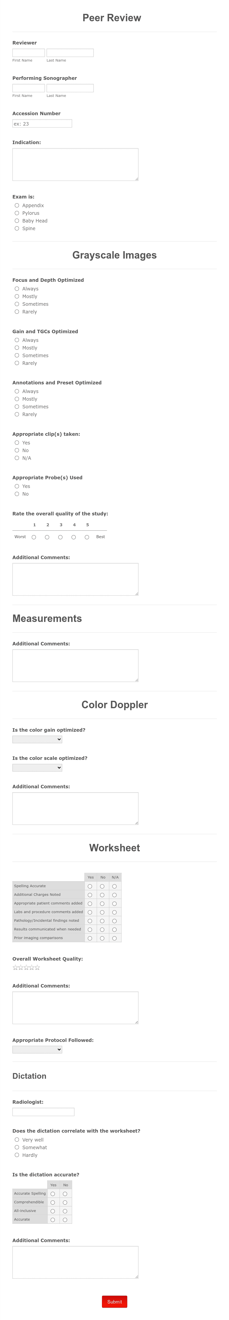Peer Review Form Template | Jotform