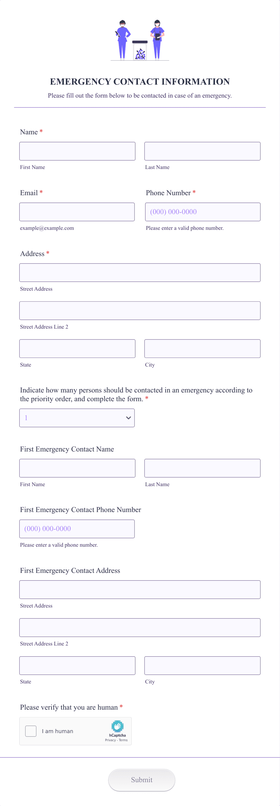 Personal Emergency Contact Form Template | Jotform Personal Emergency Contact Form Template | Jotform