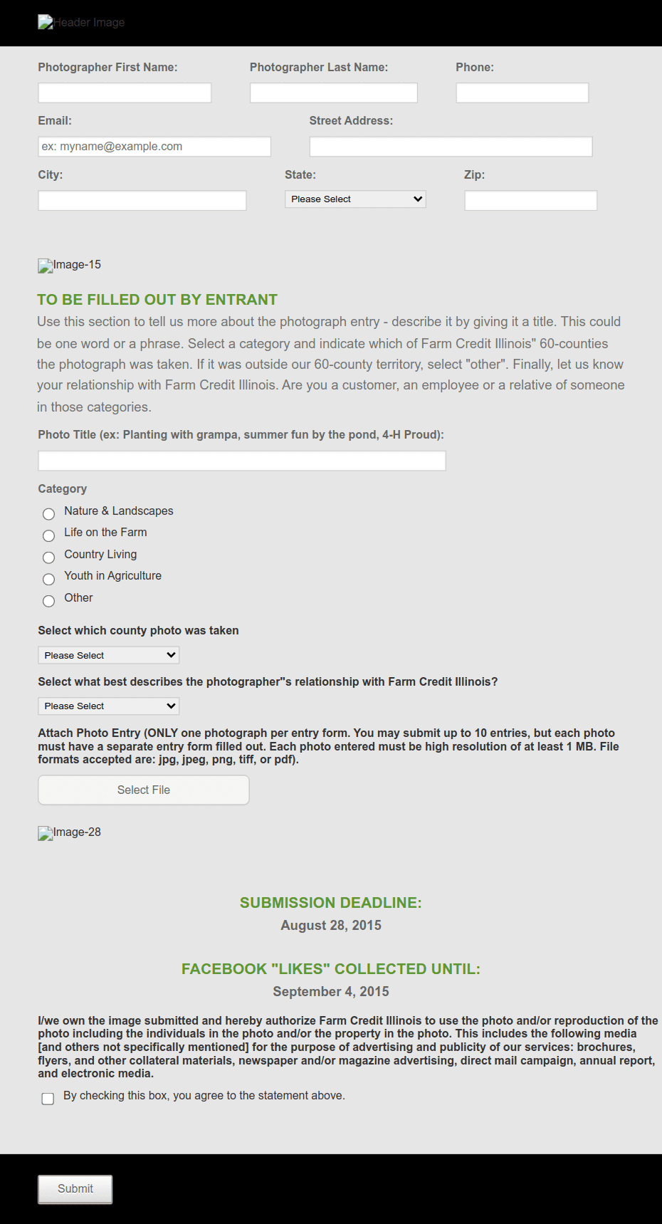 Photo Calendar Submissions Form Template | Jotform