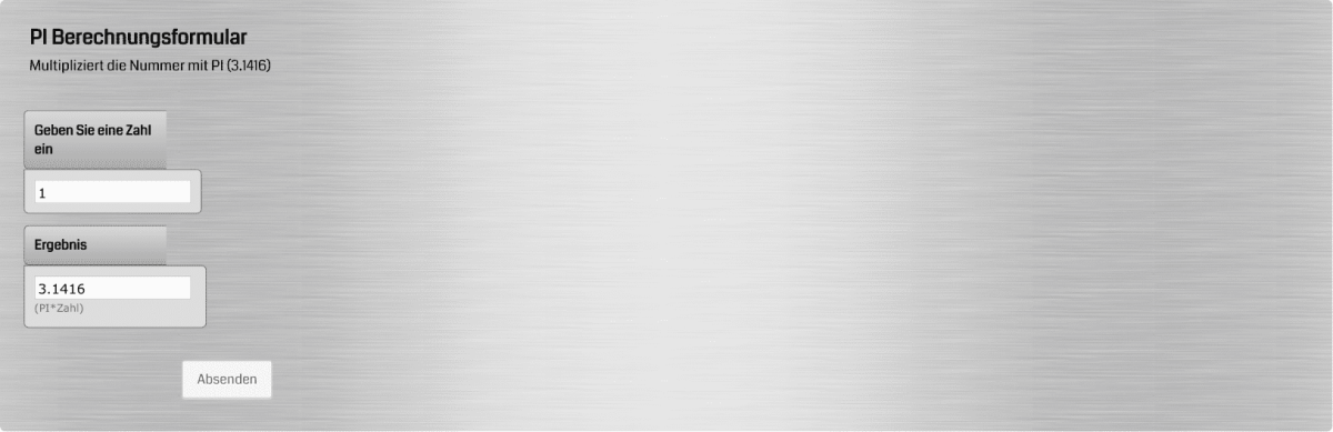 PI (π) Berechnungsformular Formularvorlage | Jotform