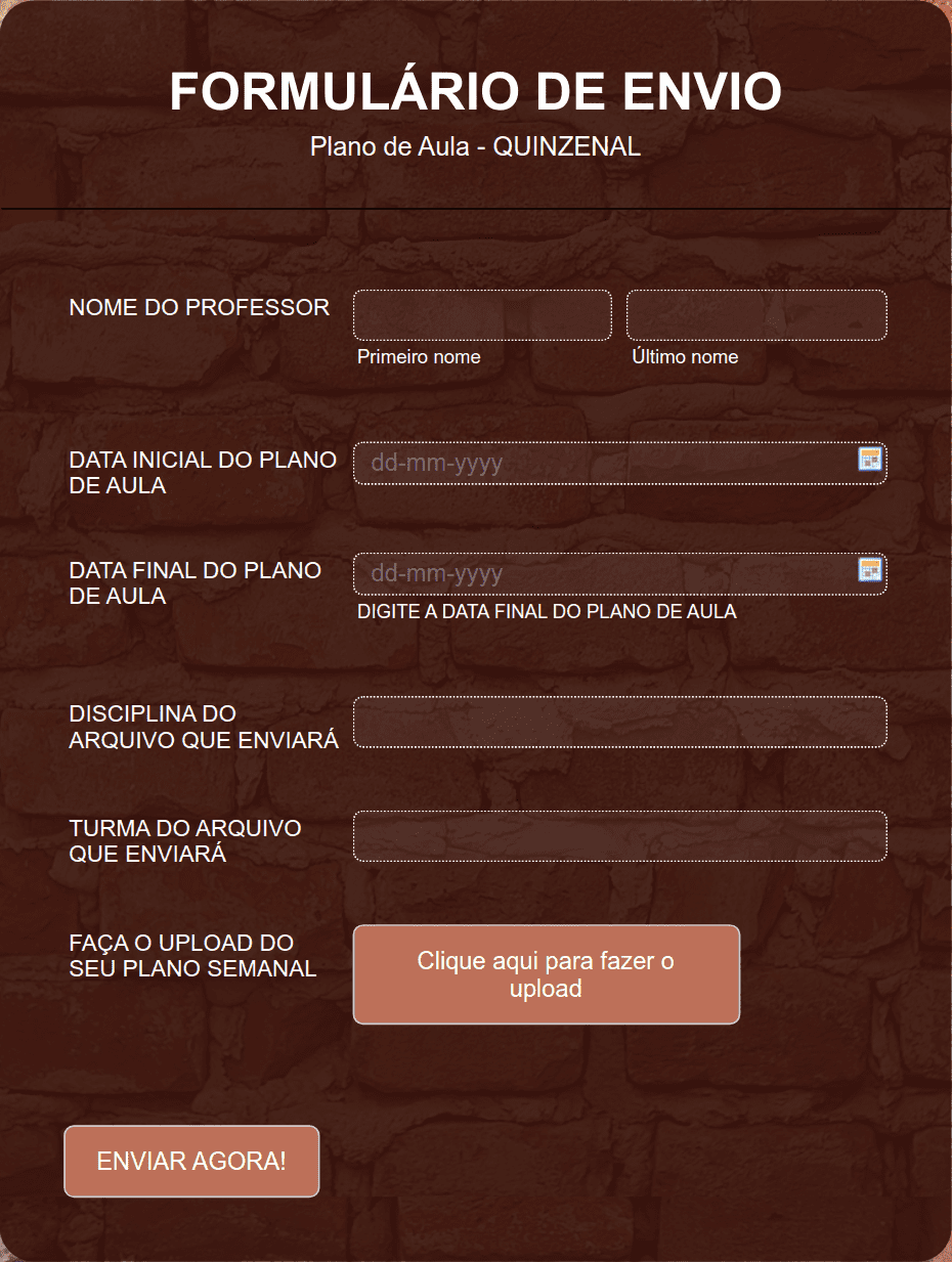 Plano De Aula Modelo de Formulário | Jotform