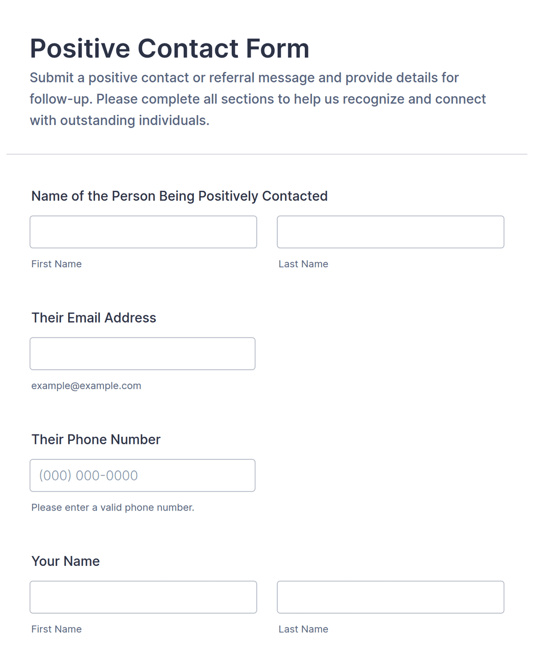 Positive Contact Form Template | Jotform