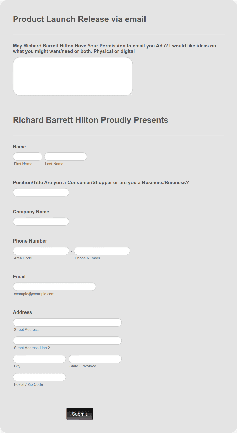 Product Launch Press Release Template Form Template | Jotform