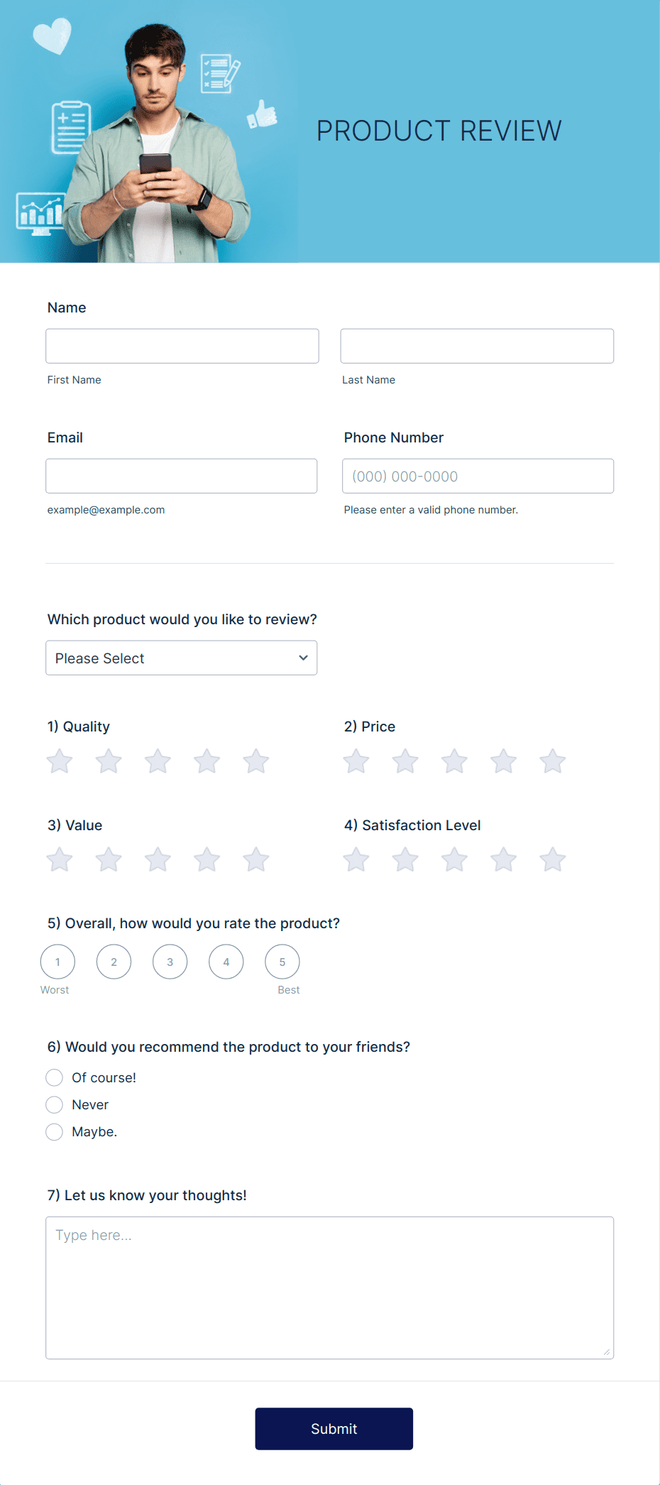 Product Review Form Template | Jotform