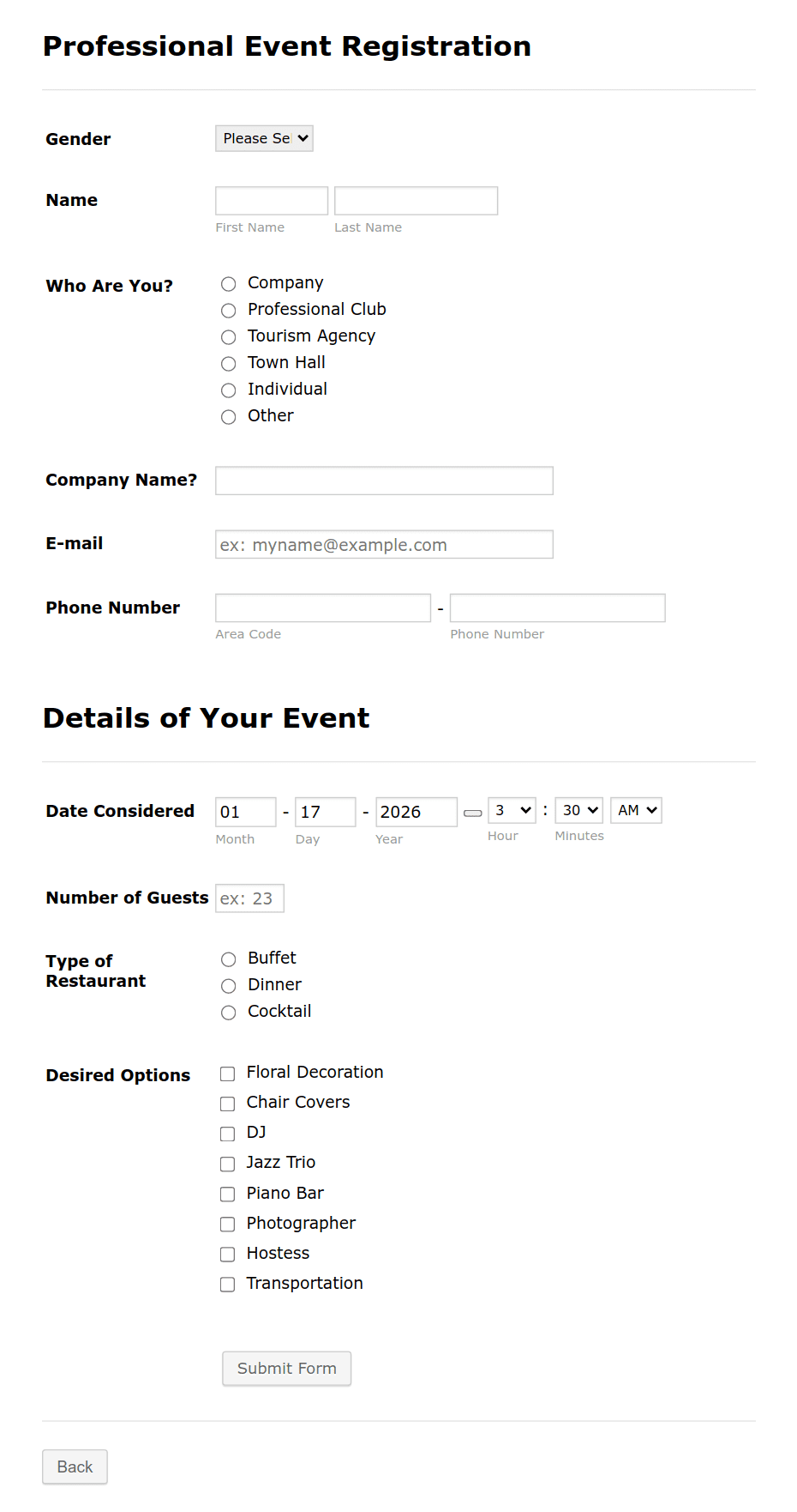 Professional Event Registration Form Template | Jotform