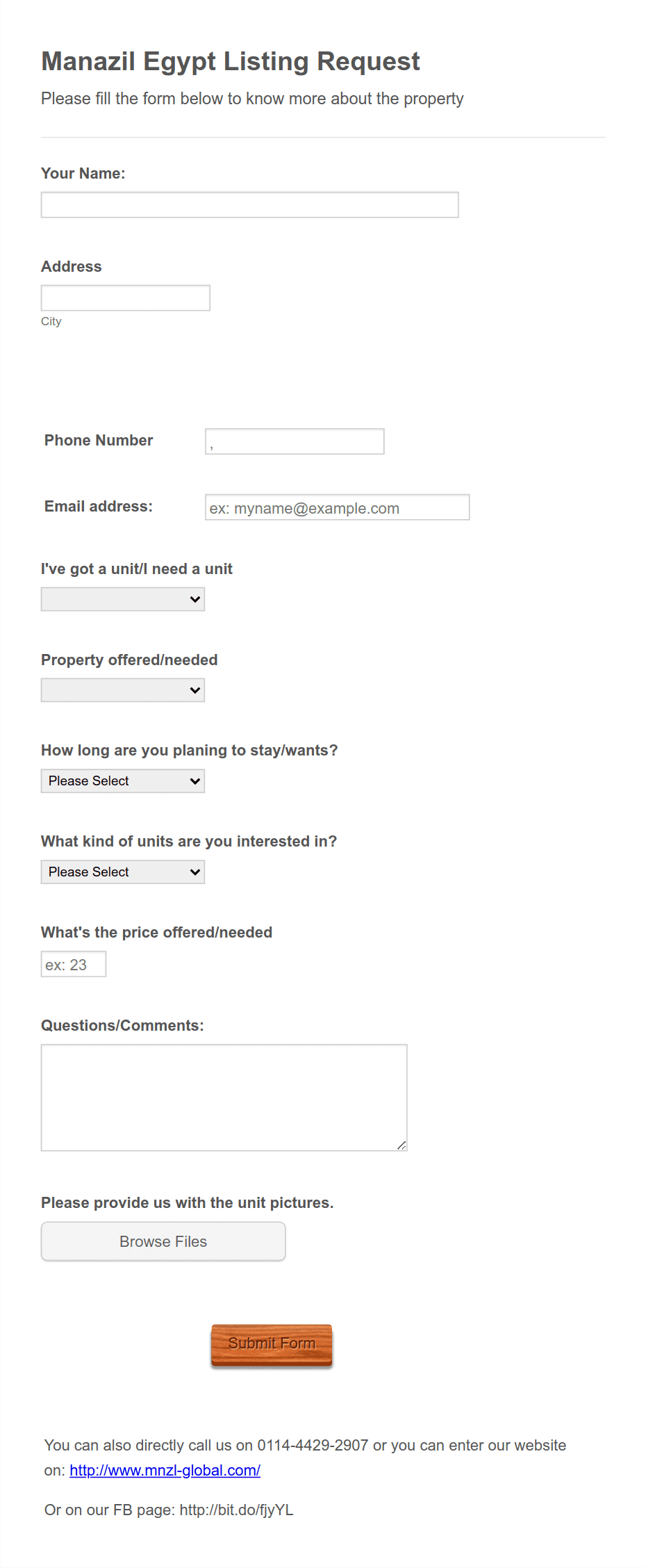 Property Inquiry Form Template | Jotform