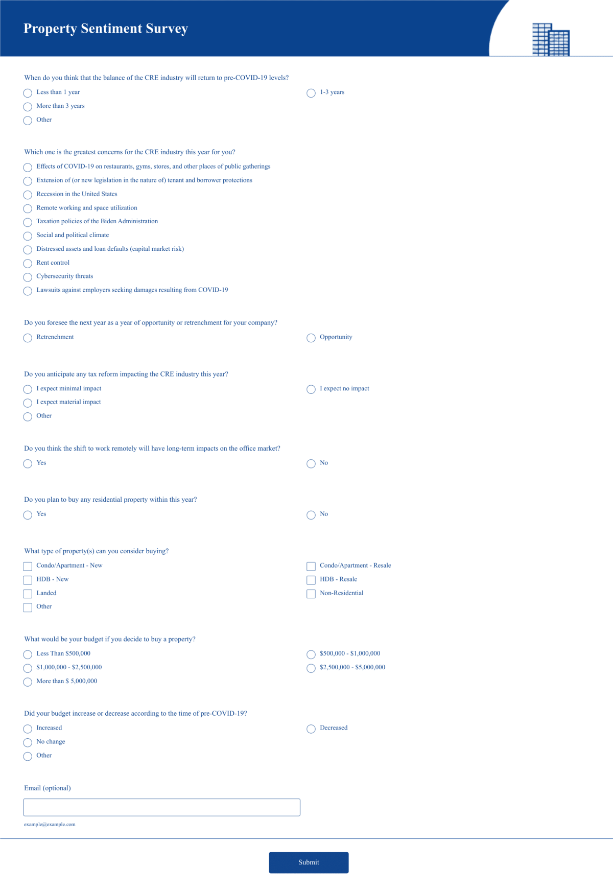 Property Sentiment Survey Form Template | Jotform