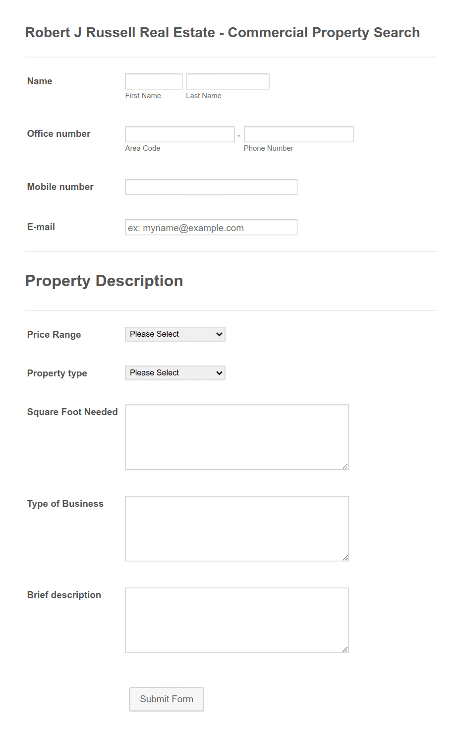 Property Valuation Request Form Template | Jotform