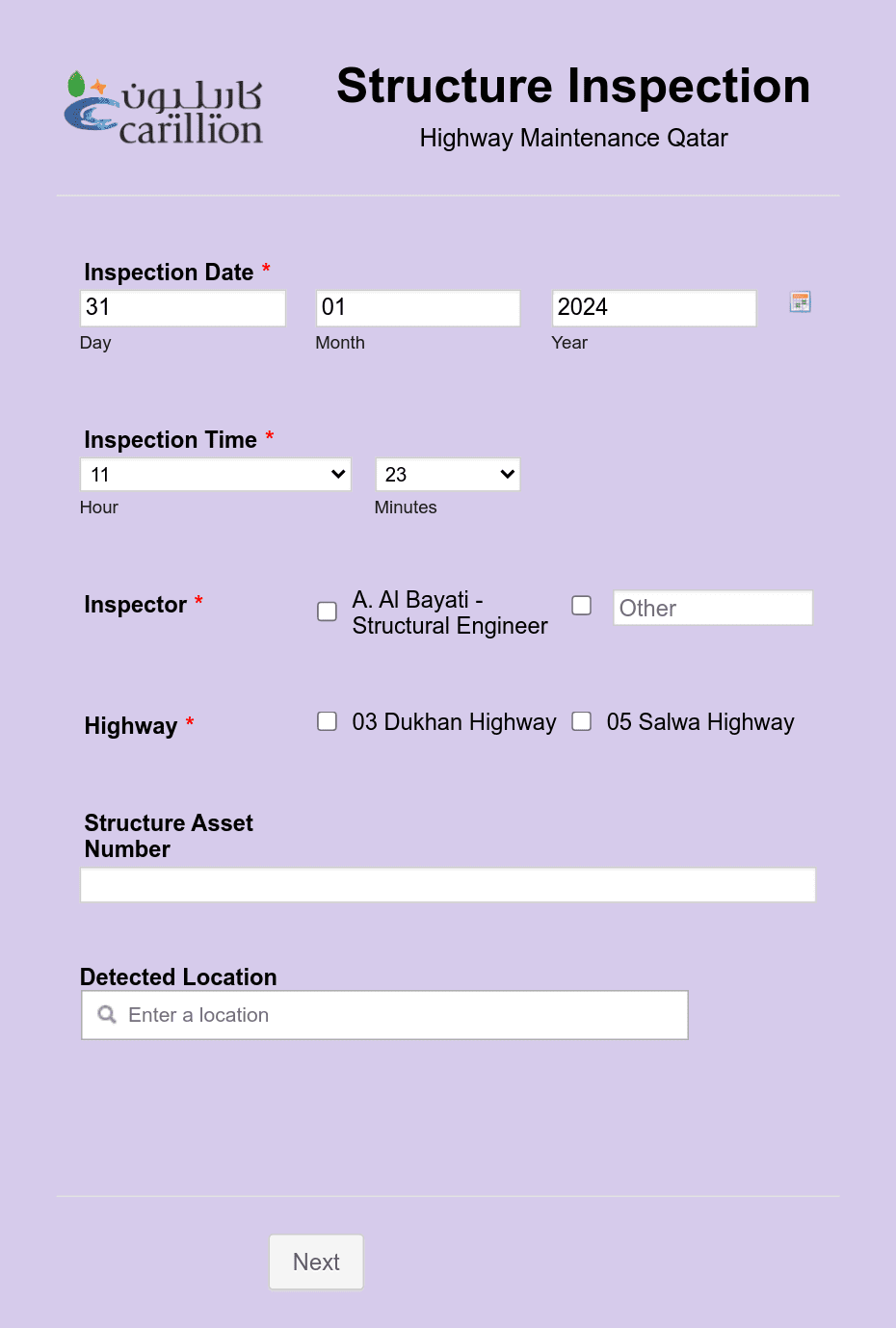 Structure Inspection Form Template | Jotform