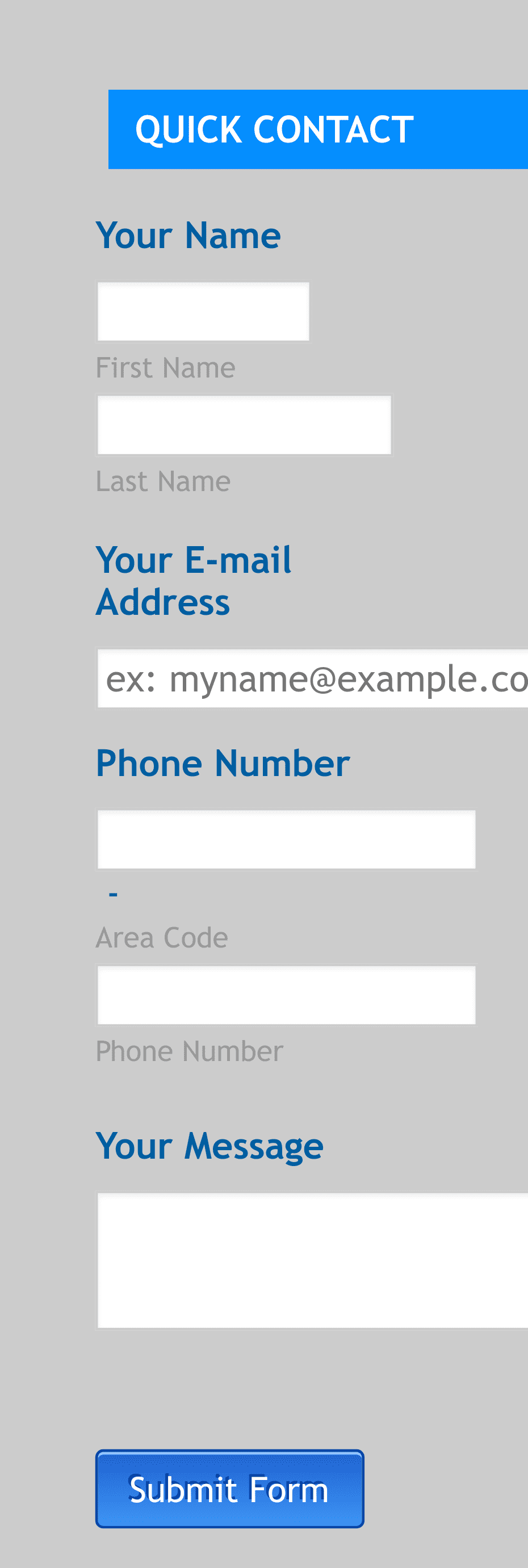 Quick Contact Form Template | Jotform
