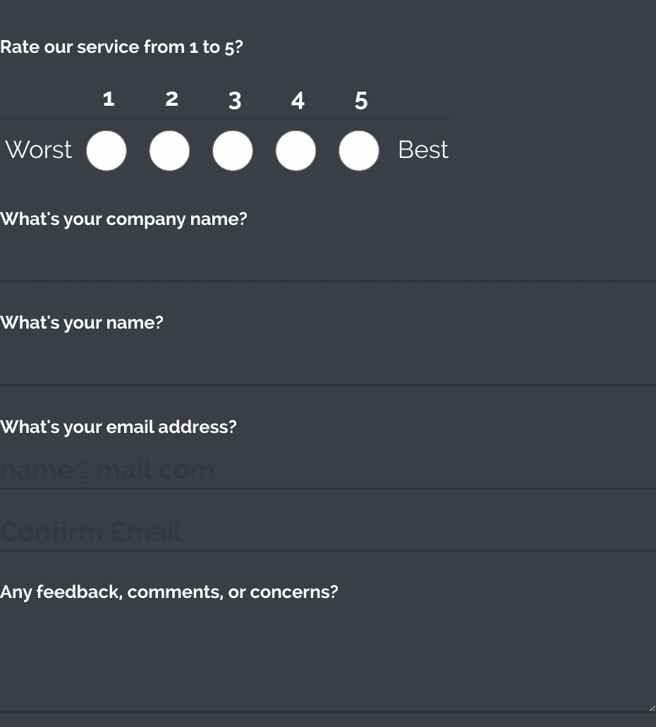Rate Your Experience Form Template | Jotform