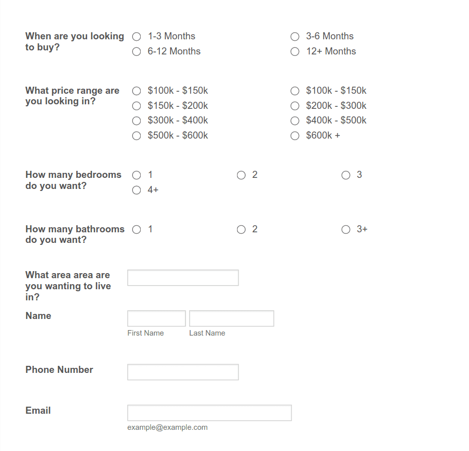 Real Estate Buyer Qualification Form Template | Jotform