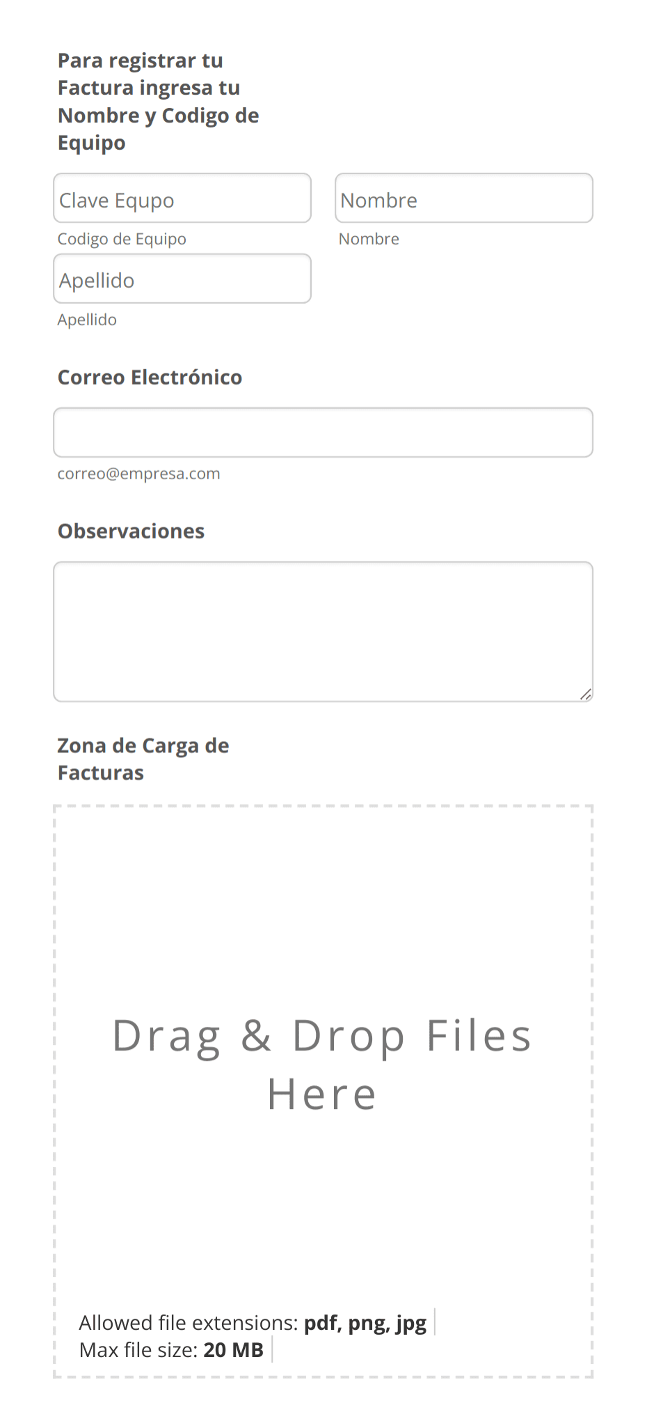 Formularios De Factura En Blanco Para Utilizar