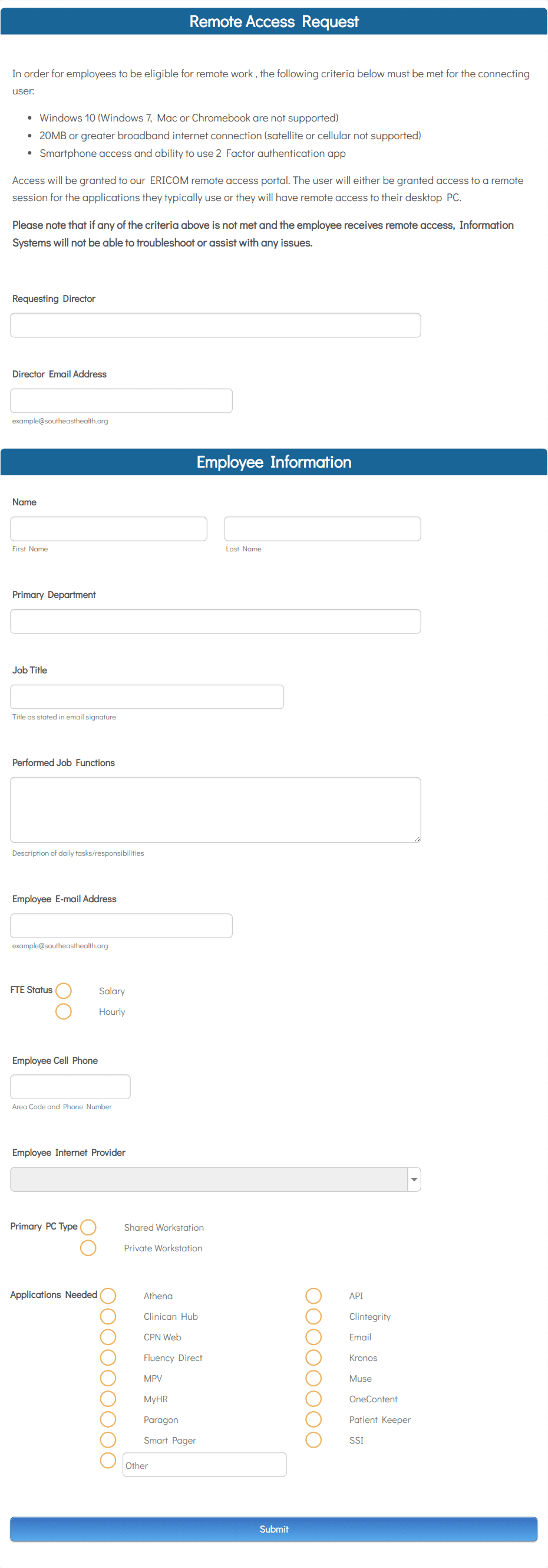 Remote Access Request Form Template | Jotform