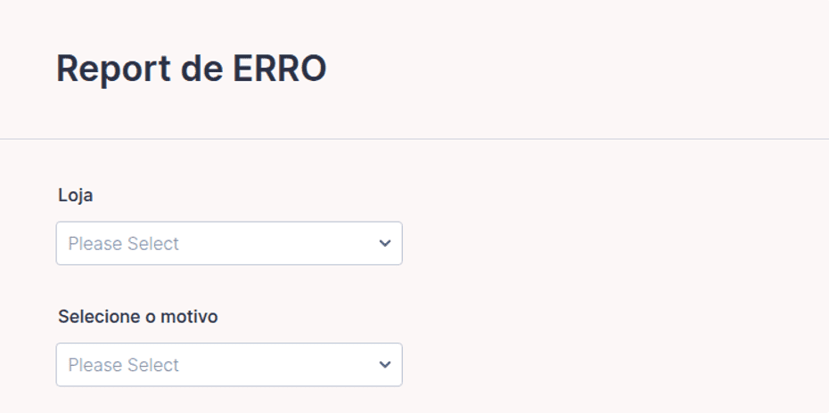 Report De Erros Modelo de Formulário | Jotform