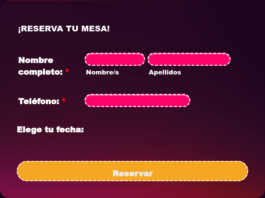 Reserva Tu Mesa Plantilla de formulario | Jotform