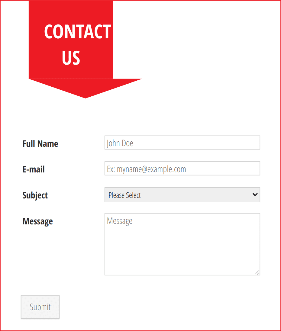 Responsive Contact Form Template | Jotform