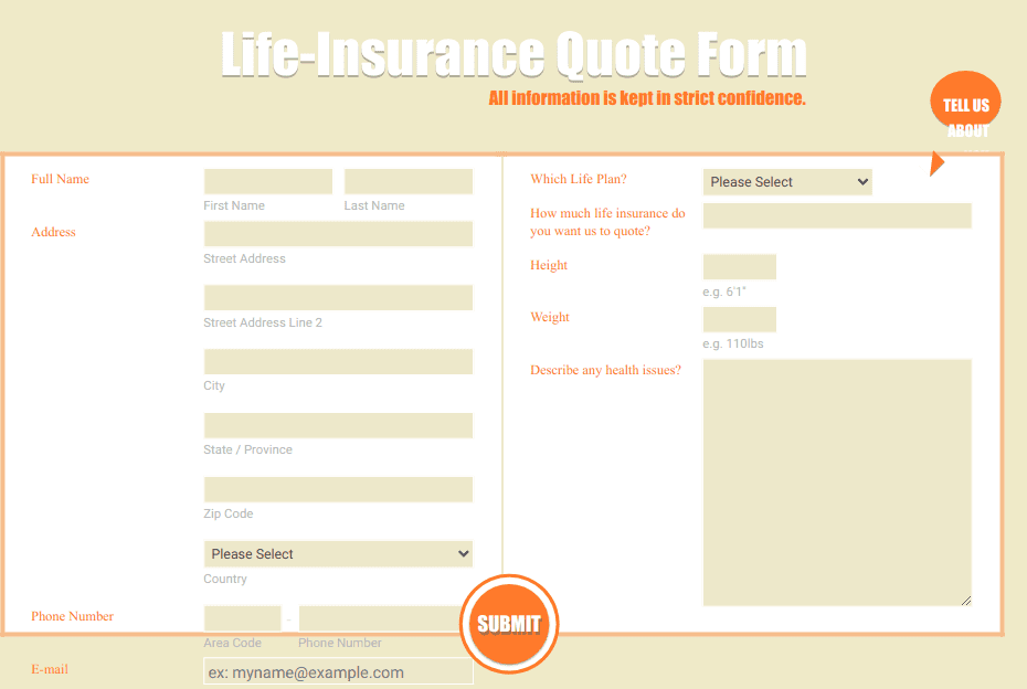 Responsive Life-Insurance Quote Form Template | Jotform