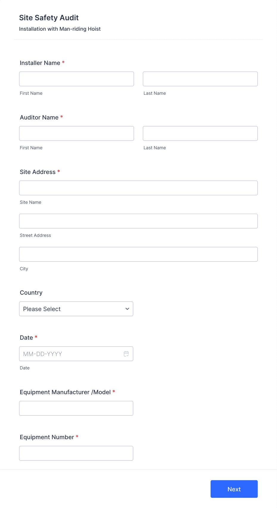 BINAPE Safety Audit Form Template | Jotform