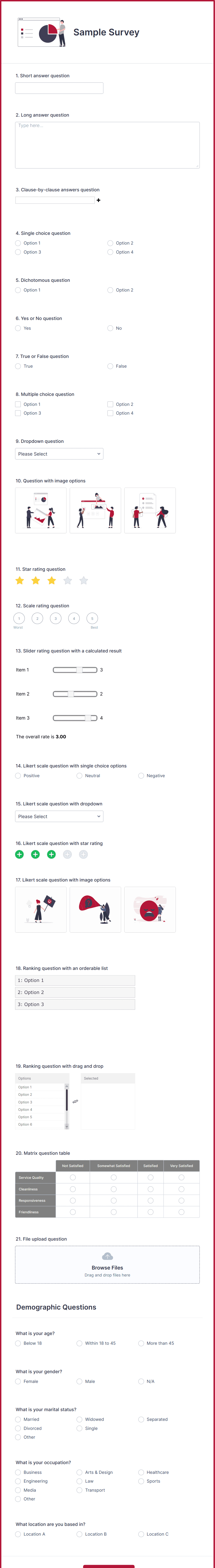 Sample Survey Form Template | Jotform