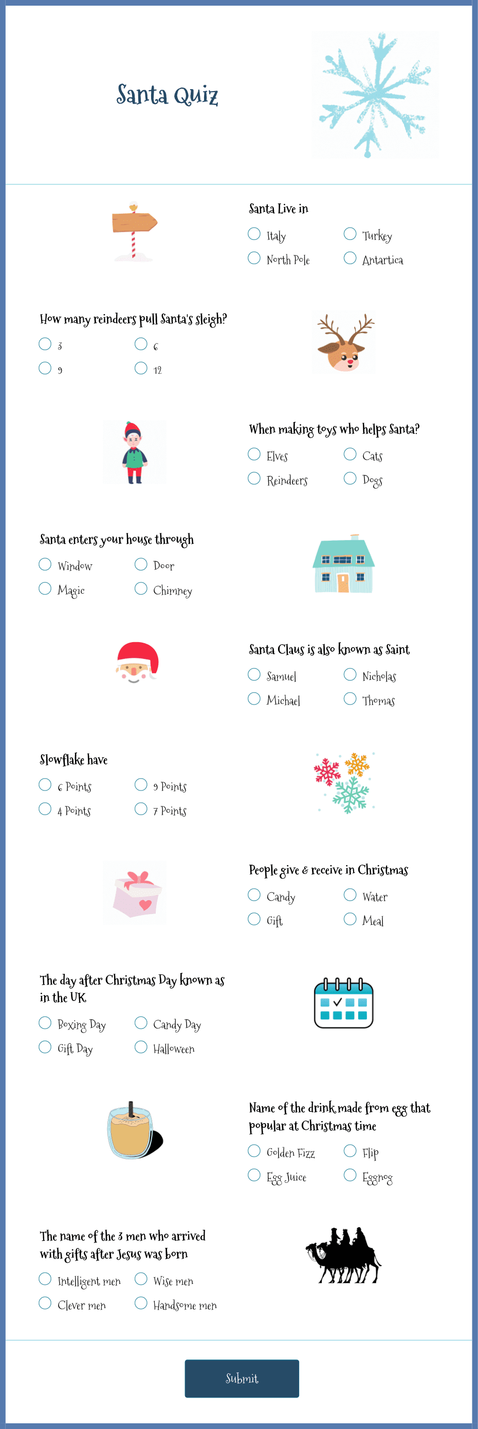 Santa Quiz Form Template | Jotform