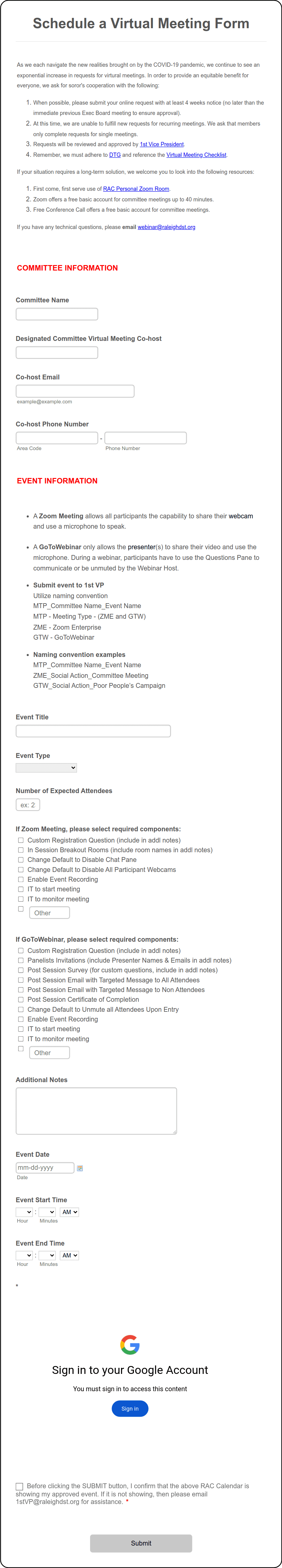 Schedule a Virtual Meeting Form Template | Jotform
