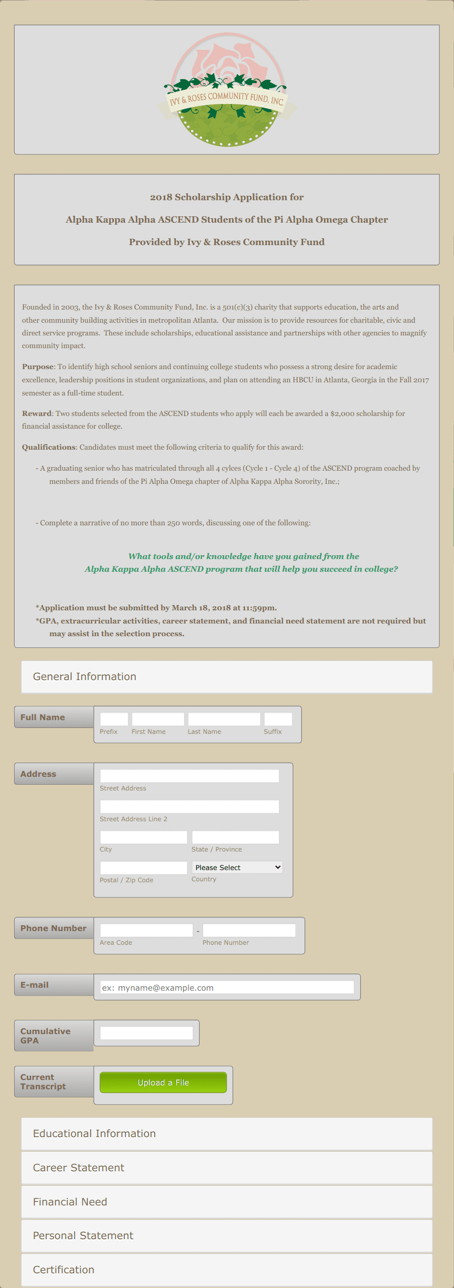 Scholarship Application for High School Students Form Template | Jotform